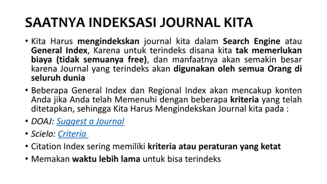 Indeksasi jurnal | PPTX