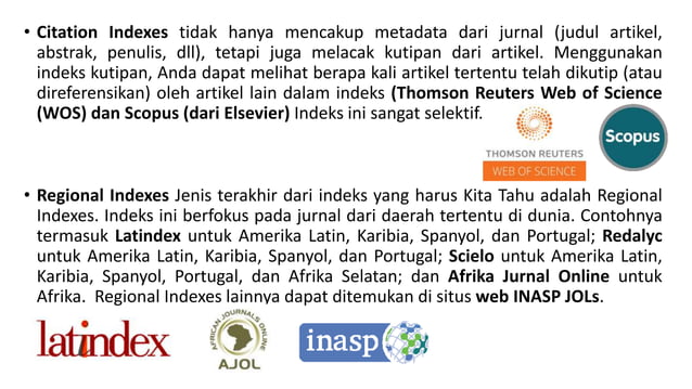 Indeksasi jurnal | PPTX