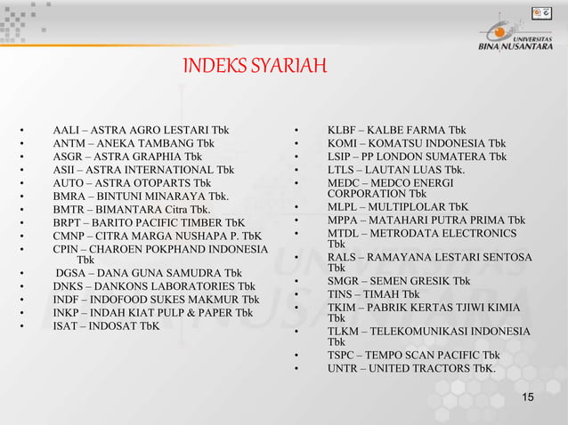 Indeks harga saham | PPT