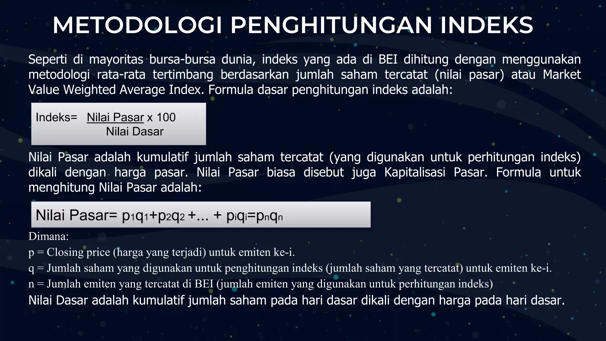 Indeks harga saham | PPT