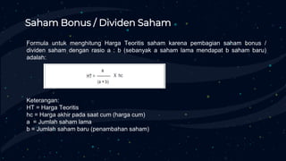 Indeks harga saham | PPT