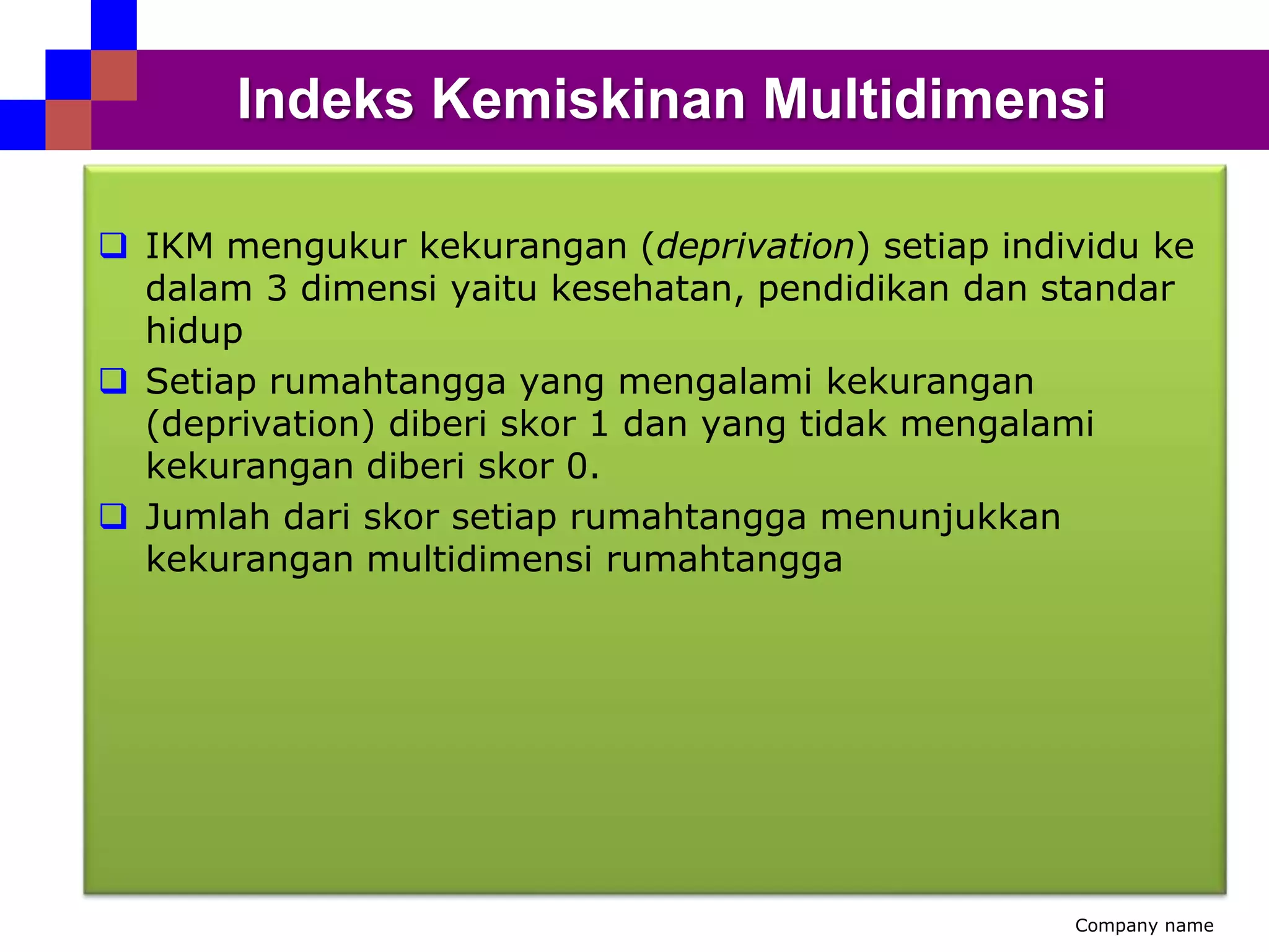 multidimensional poverty index | PPTX