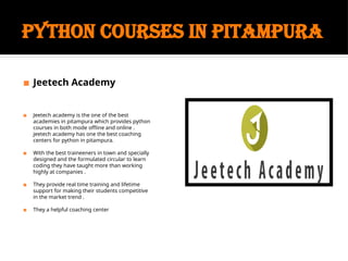 bestest python courses in pitampura | PPT