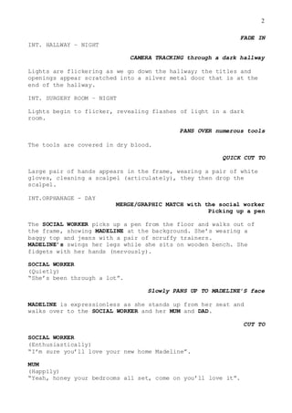 "Indelible" Script | DOCX | Surgery | Medical Health