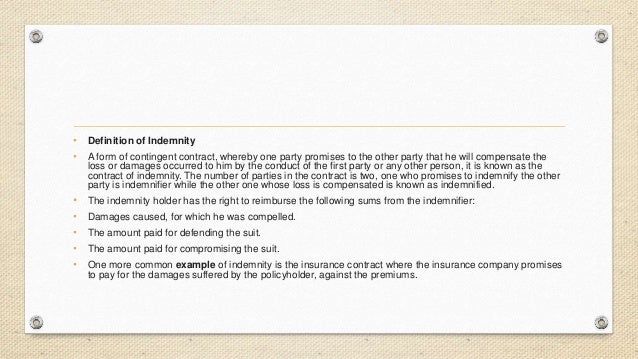 indeminty vs guarntee difference.pptx | Insurance | Personal Finance