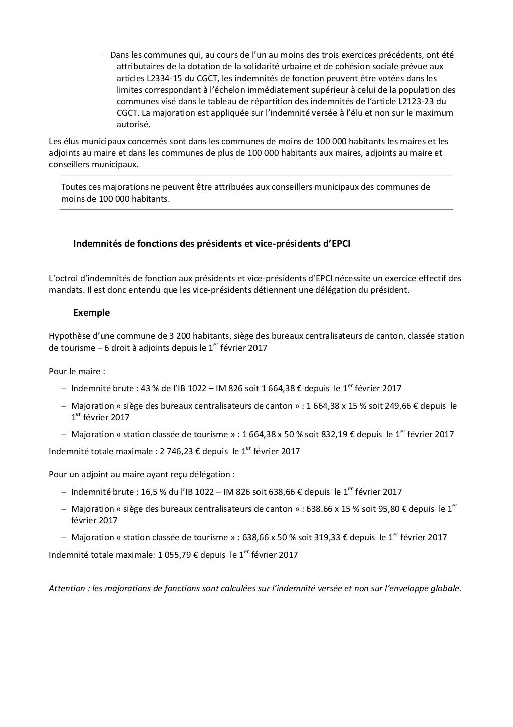 Indemnités de fonction des élus cdg 29