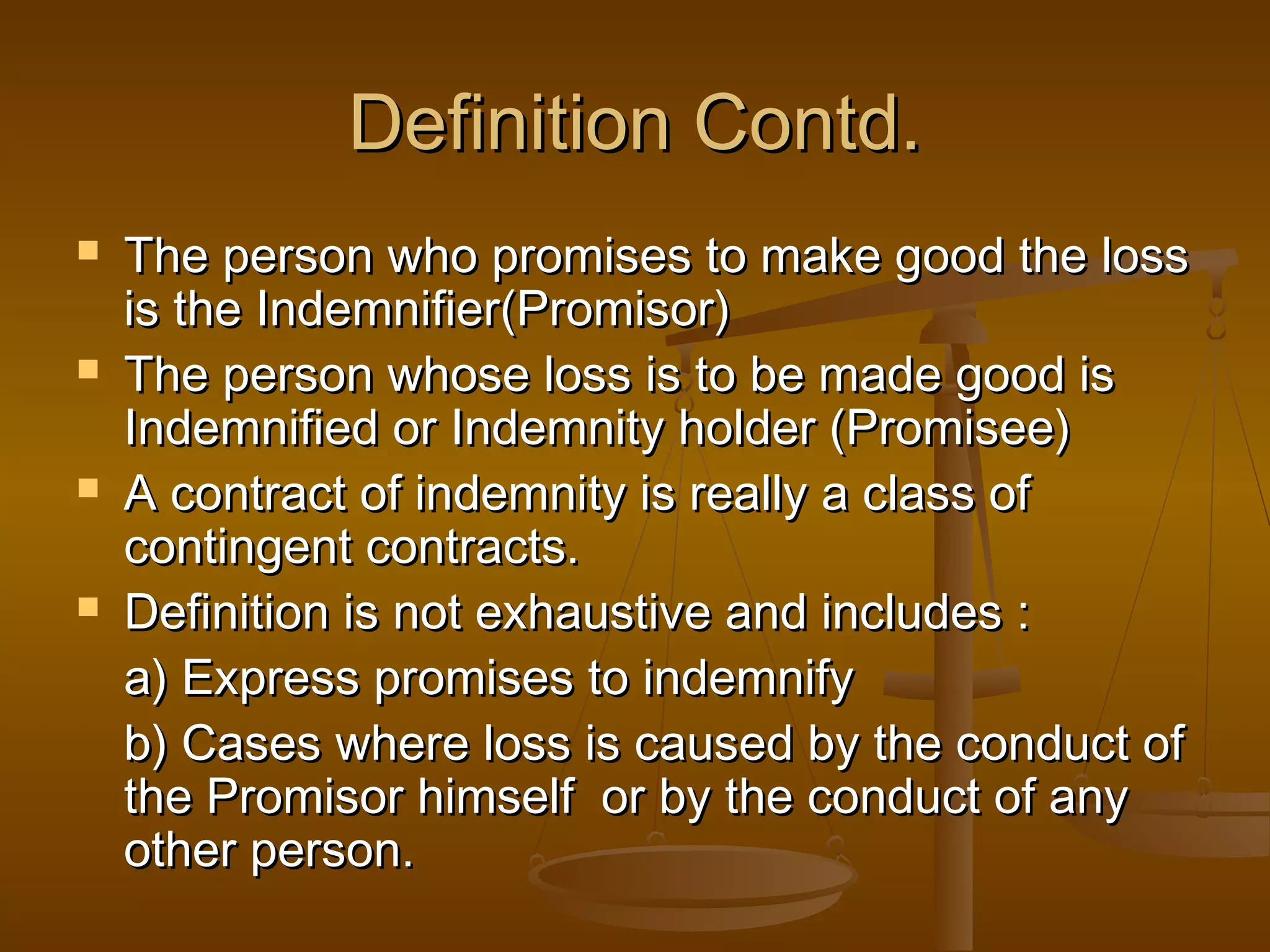 Indemnity and guarantee-11 | PPT
