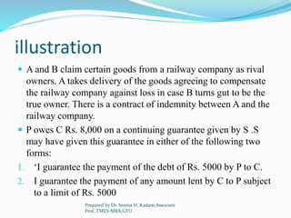 Indemnity and guarantee | PPTX