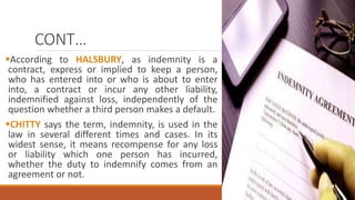 Indemnity and guarantee | PPTX