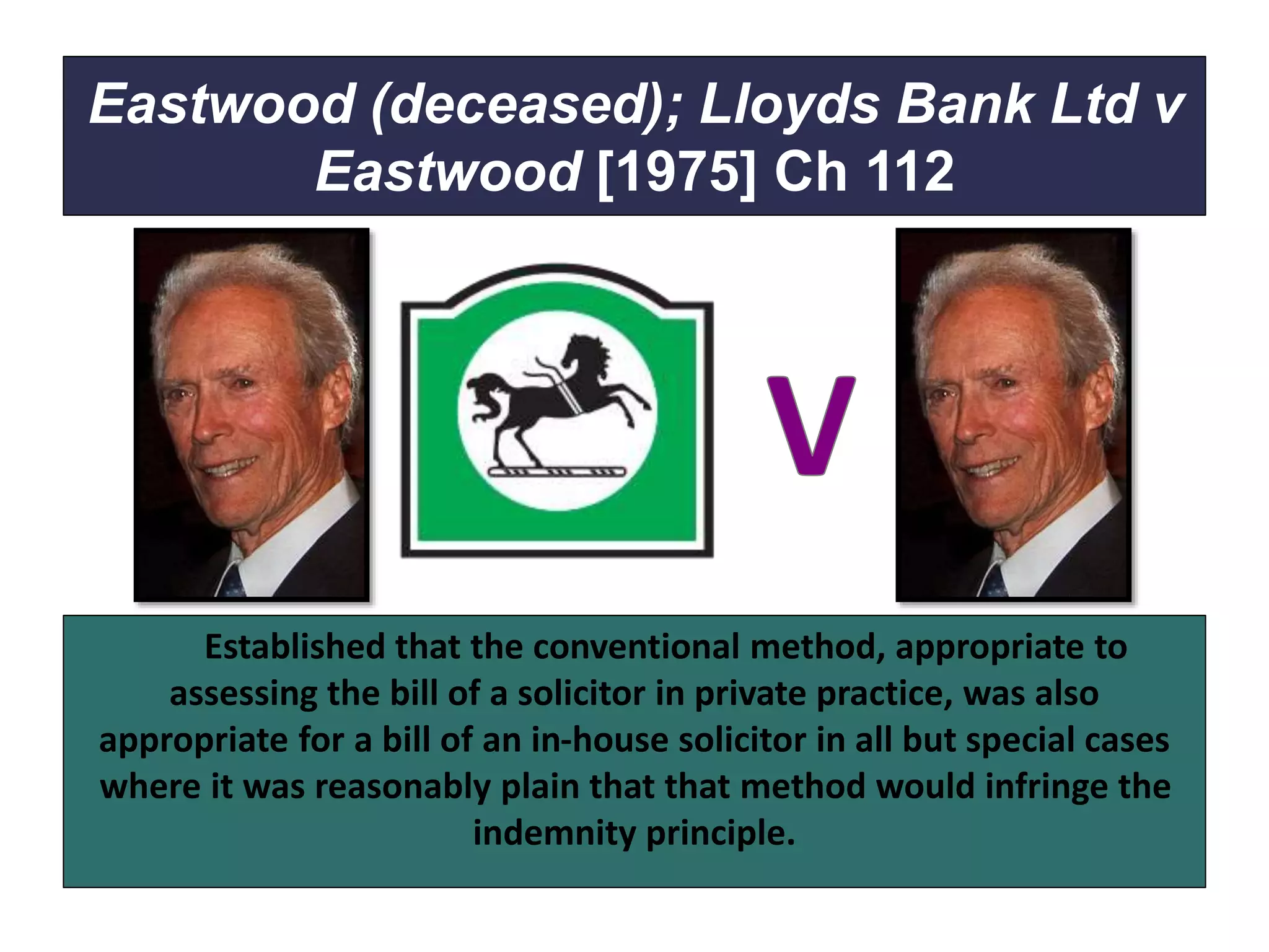 Indemnity principle: Case Authority 2014 | PPTX