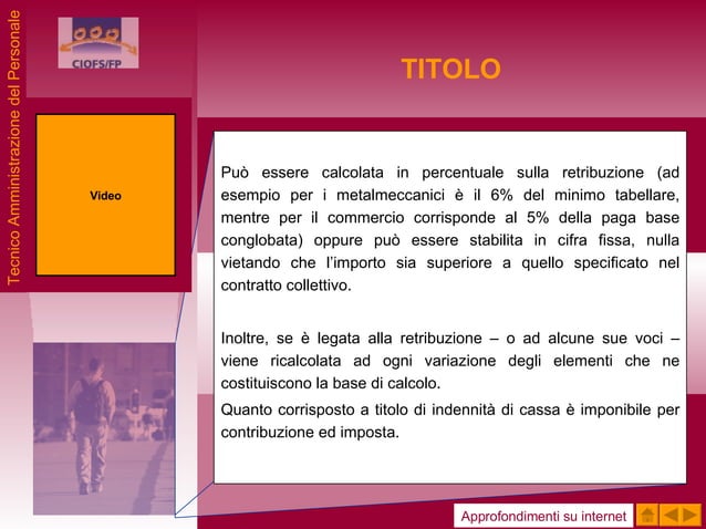 INDENNITA' DI CASSA | PPT