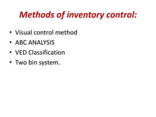 Indenting and maintenance of inventory | PPTX