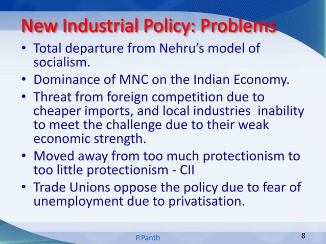 Ind envt of India: Industrial policies, public and private sectors in ...