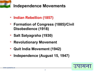 Independance slides | PPT | Hinduism | Religion & Spirituality