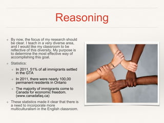 Multiculturalism in the English Classroom | PPTX | Education