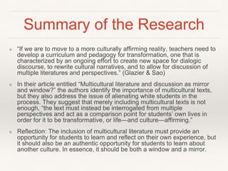 Multiculturalism in the English Classroom | PPTX | Education