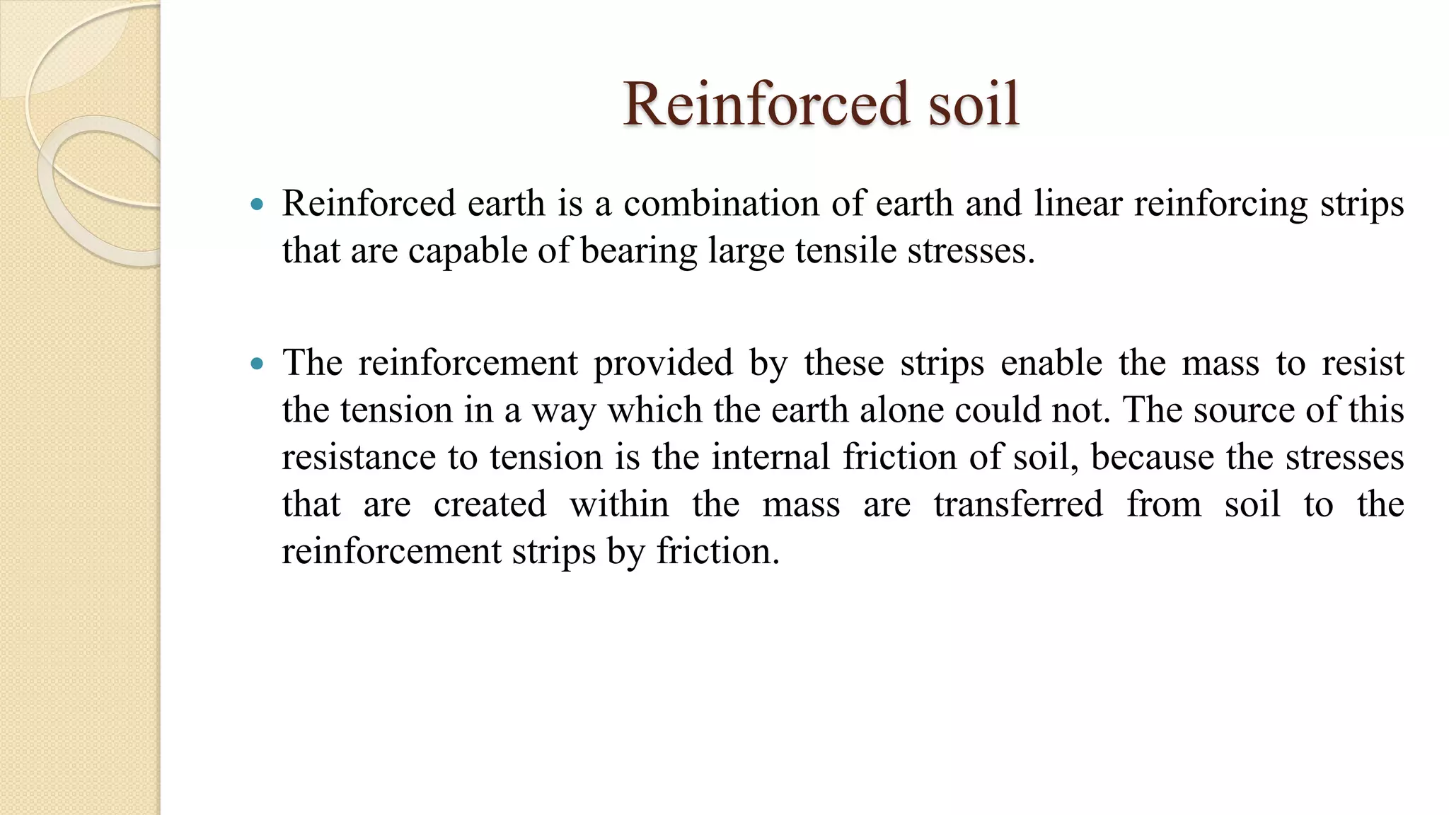 Independant study on Reinforced soil retaining wall | PPTX