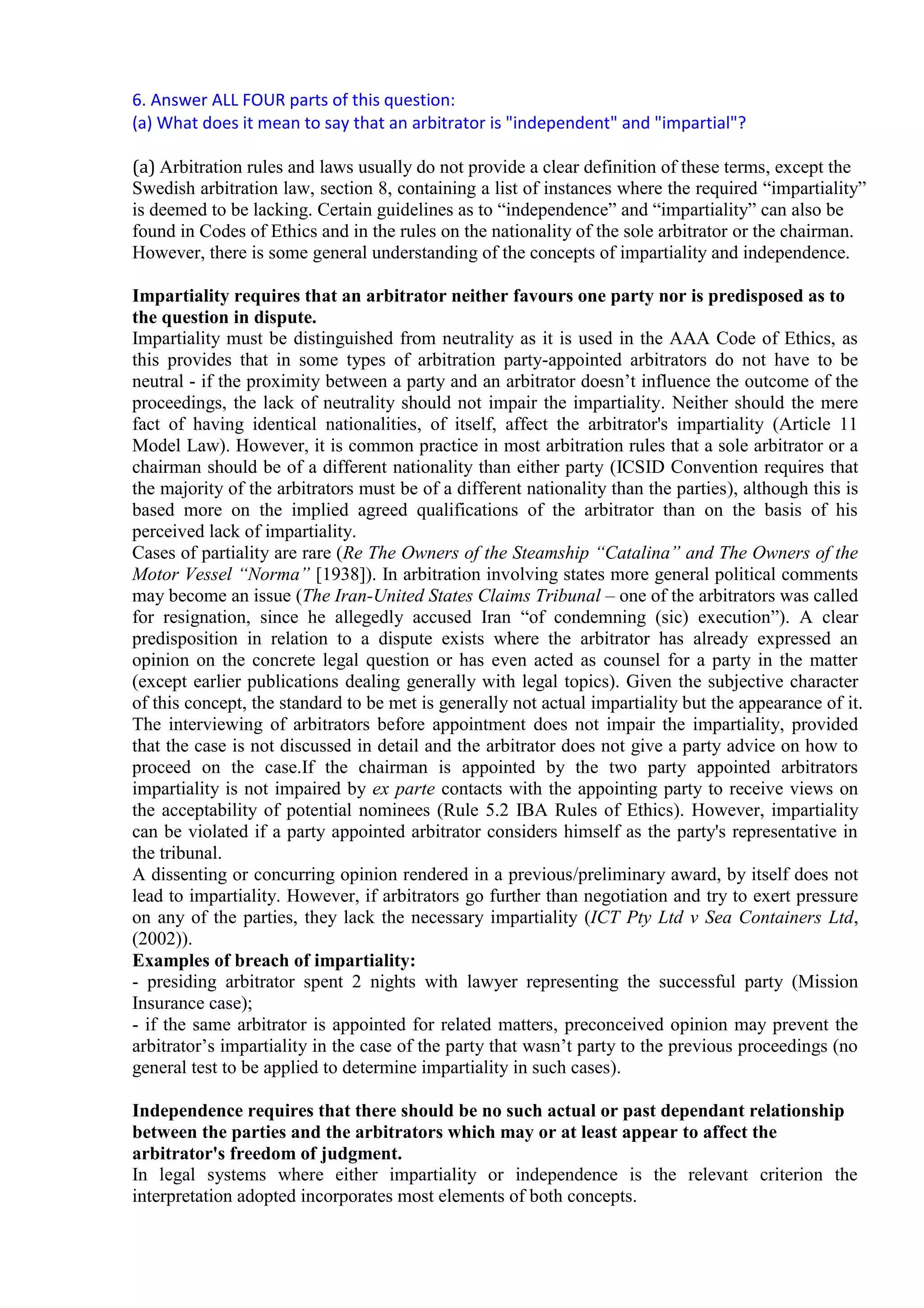 Independence and impartiality | DOCX | Law