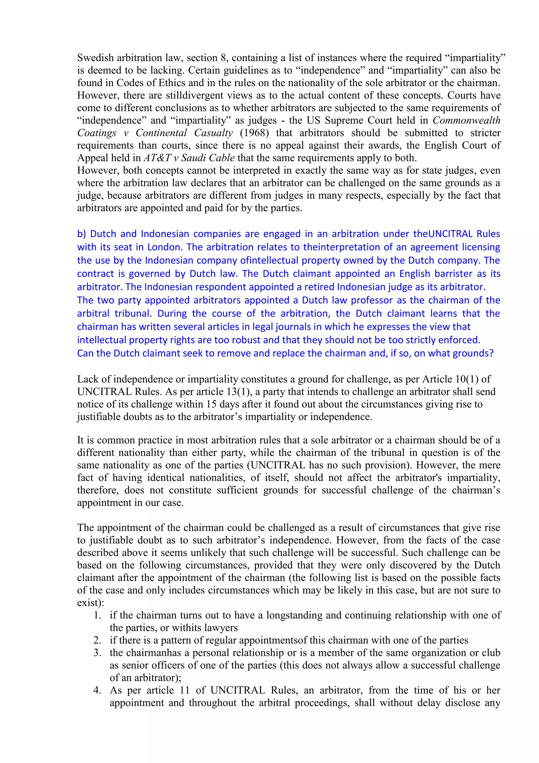 Independence and impartiality | DOCX | Law