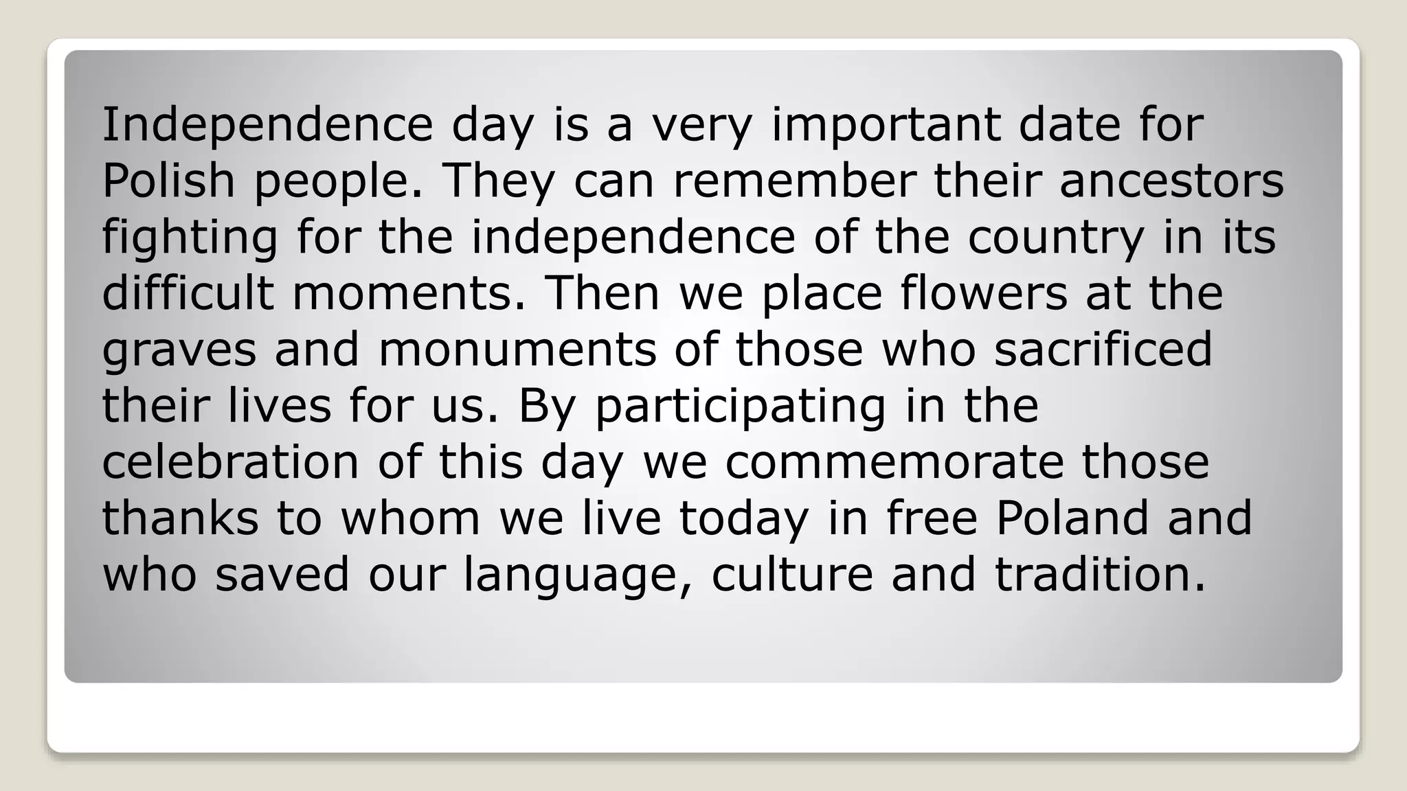 Independence Day in Poland | PPT