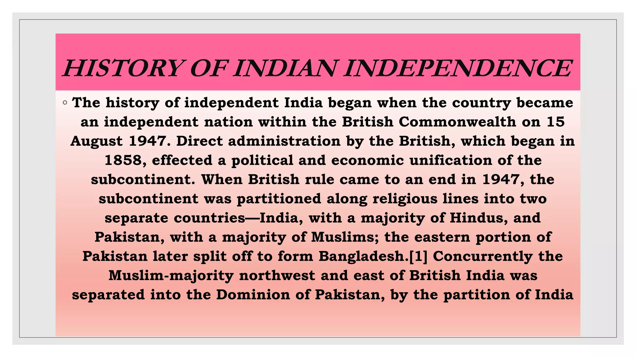 Independence day ppt | PPTX