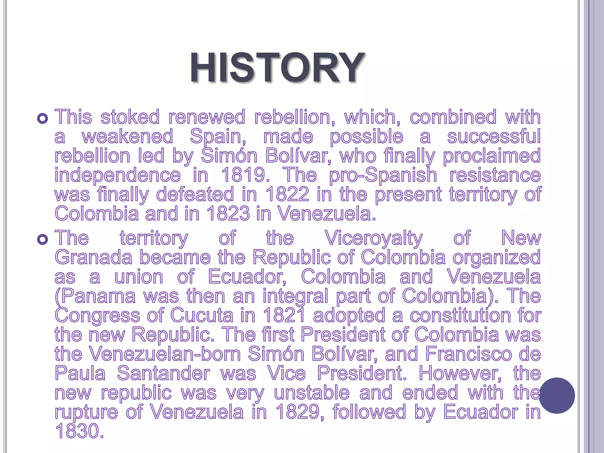 Independence in Colombia | PPTX