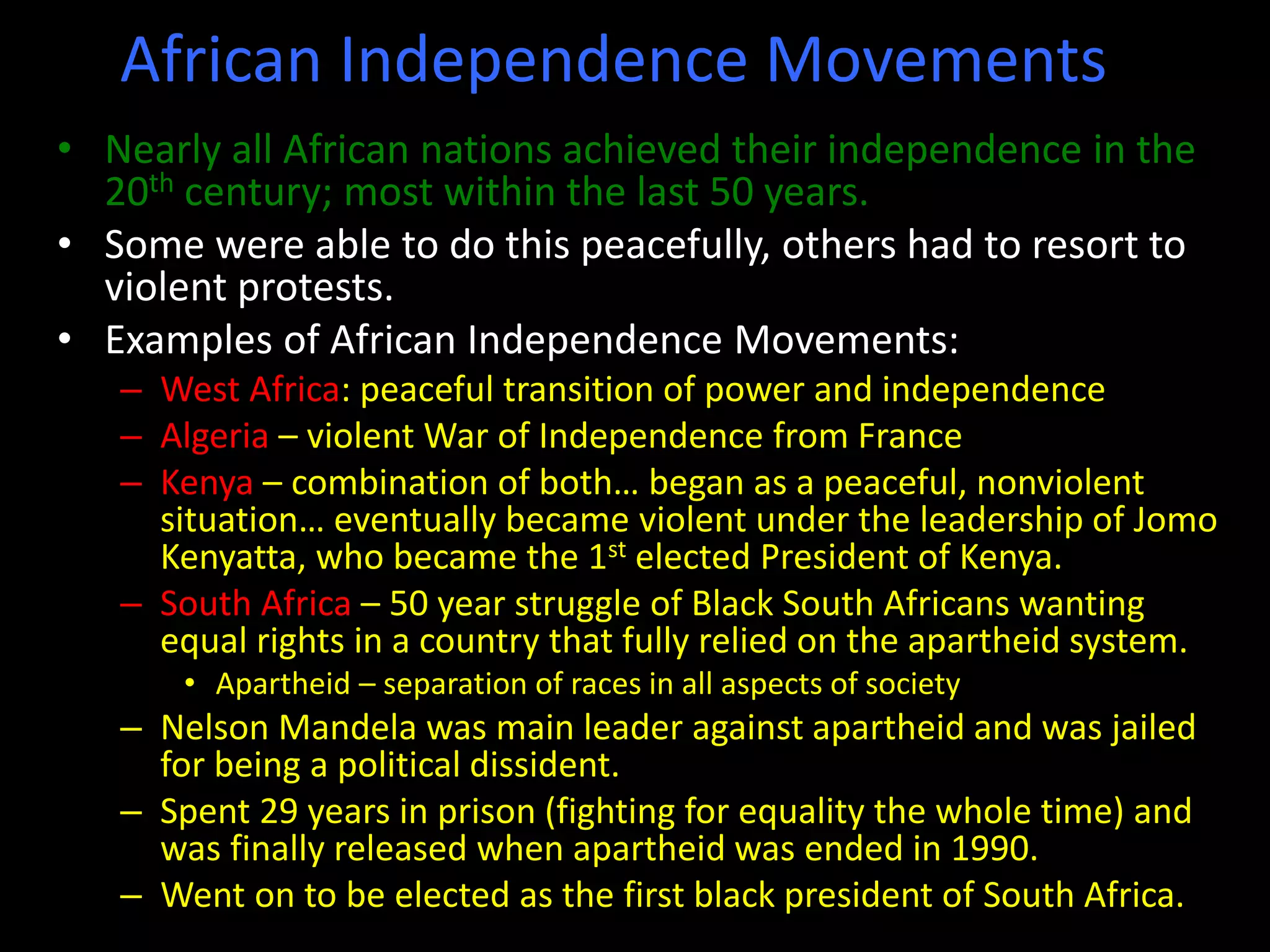 Independence movements | PPTX