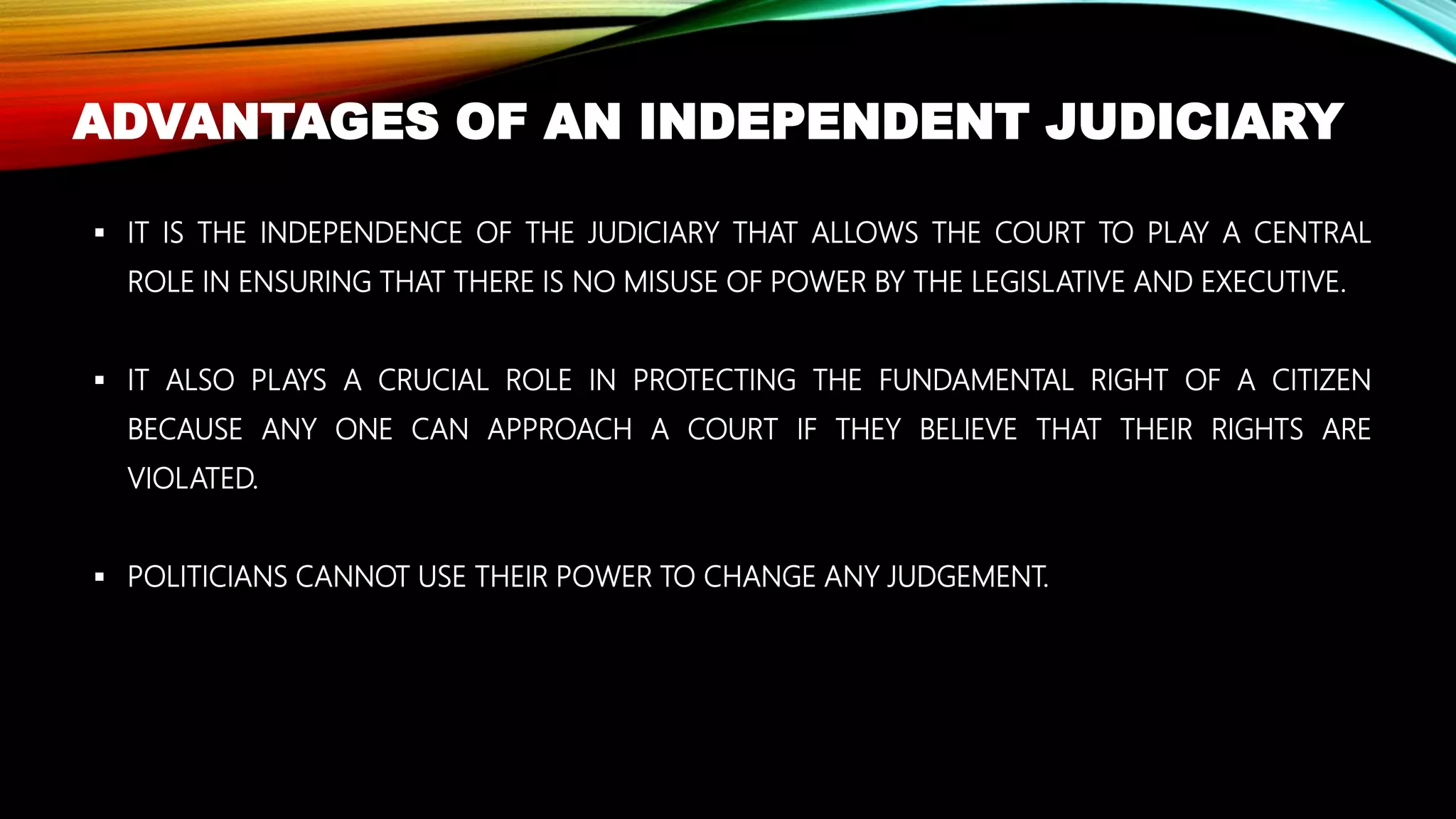 ''Independence of Indian judiciary and supreme court of India'' | PPTX