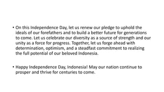example of indonesia's independence day speech | PPT