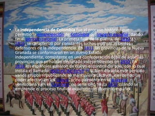 Independencia colombiana | PPTX
