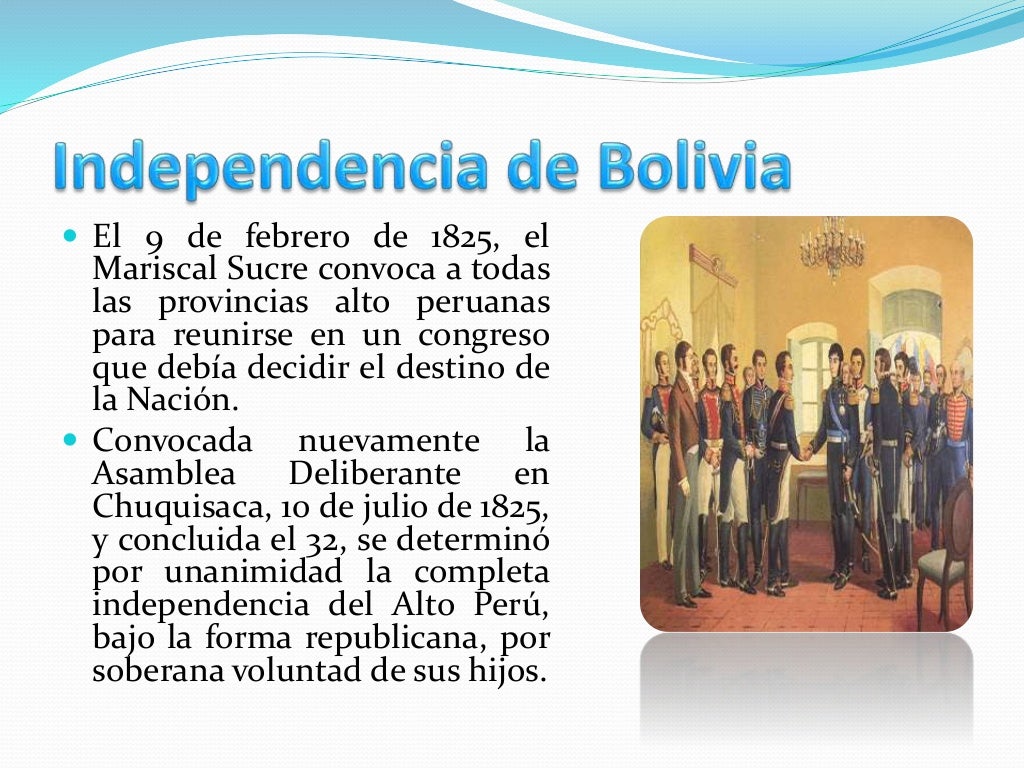 Independencia de bolivia