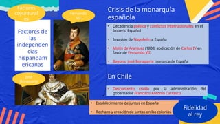 Independencia de Chile.pptx archivo descargable | PPTX