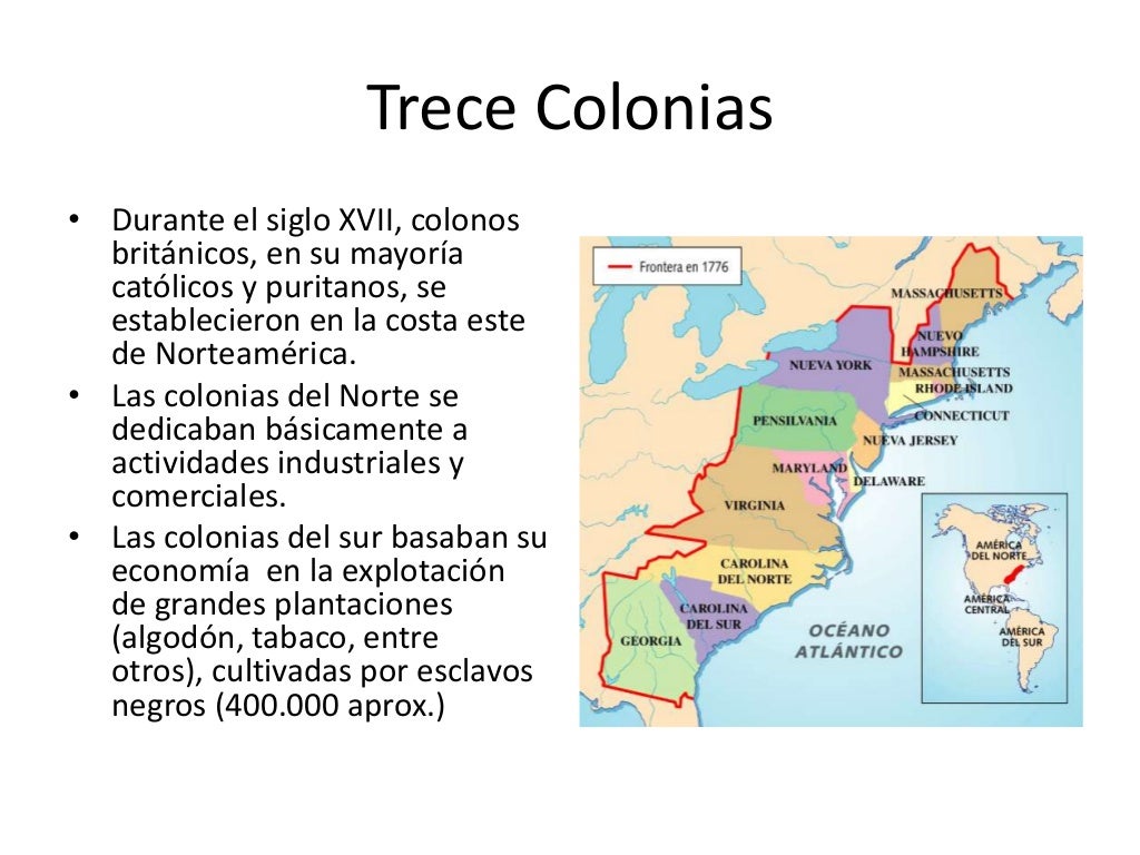 Mapa Las Trece Colonias Para Imprimir