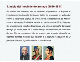 independencia de mexico y sus cuatro etapas | PDF