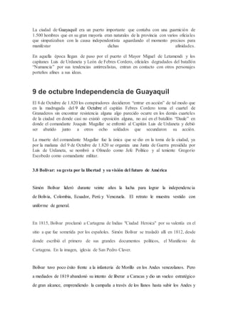 Independencia y gran colombia | DOCX