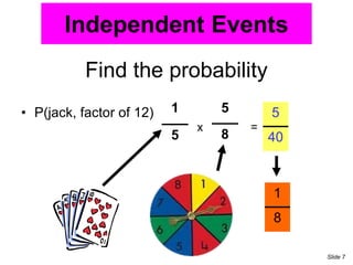 Independent and dependent events notes | PPTX
