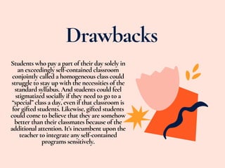 Independent classroom benefits and drawbacks | PPT