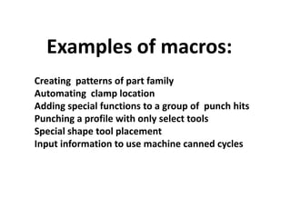 Independent cnc macros | PPT