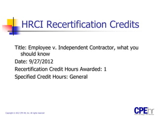 Independent Contractor or Employee? What You Need to Know | PPT