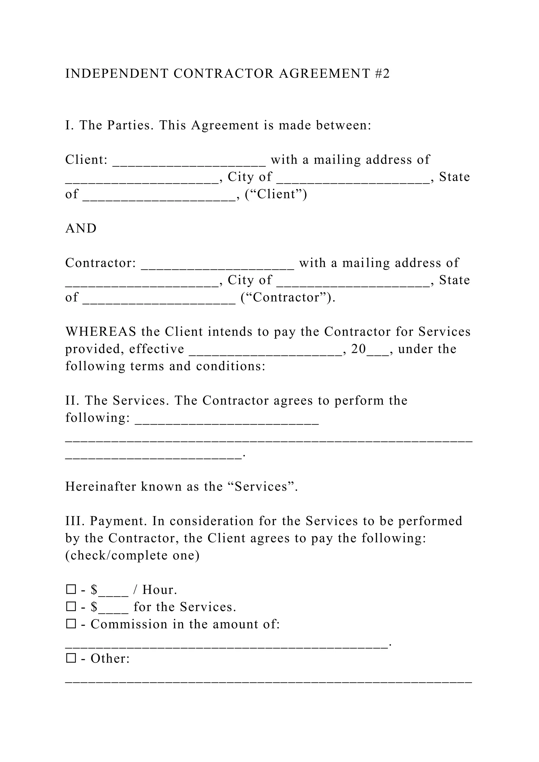 INDEPENDENT CONTRACTORWORKSHEET & AGREEMENTSPart I. Worksheet.docx