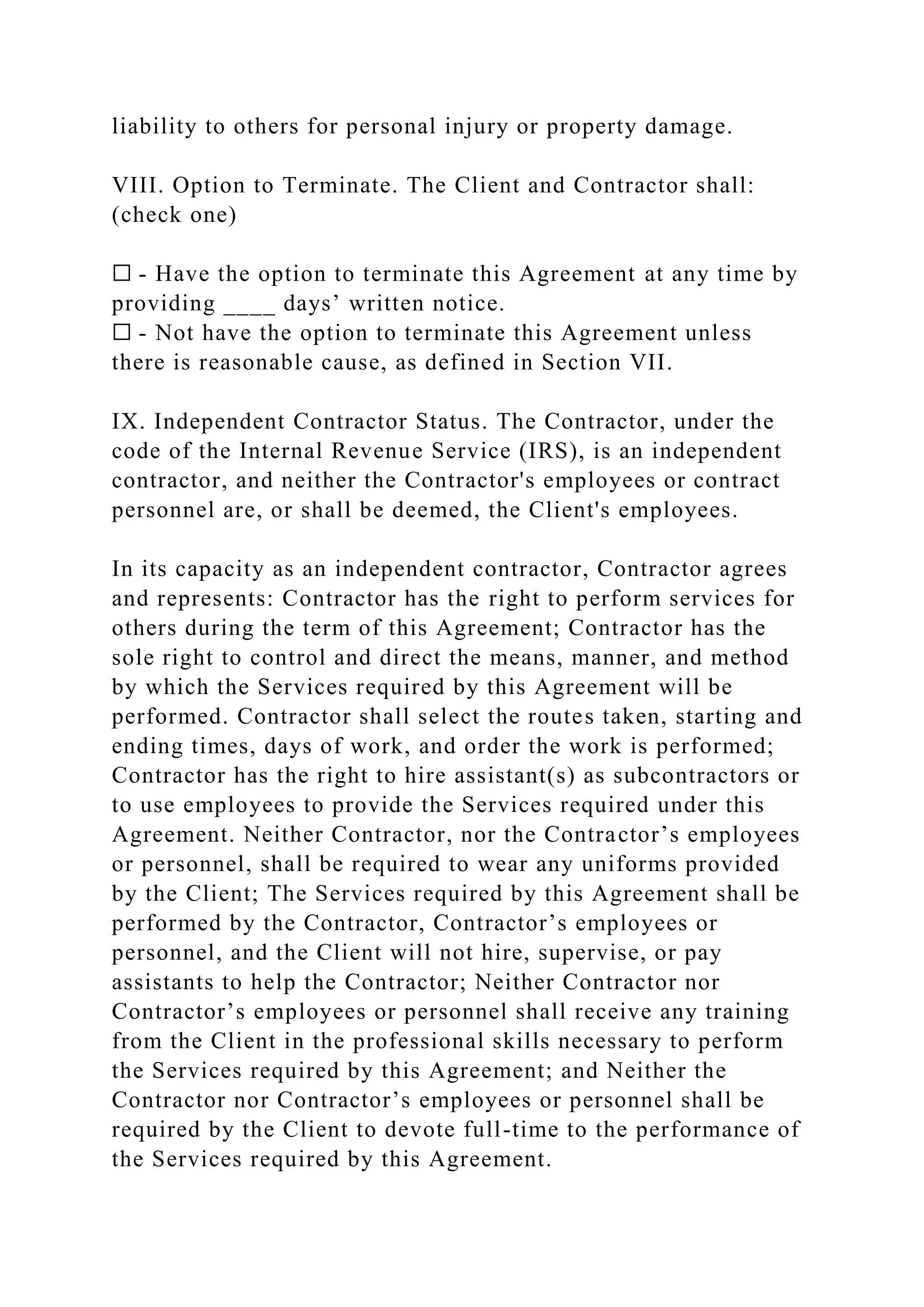 INDEPENDENT CONTRACTORWORKSHEET & AGREEMENTSPart I. Worksheet.docx