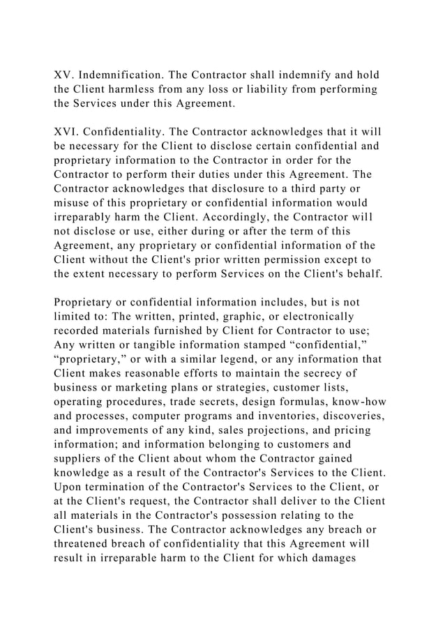 INDEPENDENT CONTRACTORWORKSHEET & AGREEMENTSPart I. Worksheet.docx ...