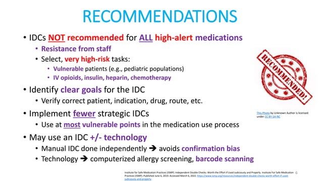Independent Double Checks: A Summary | PDF