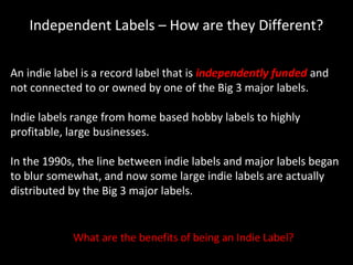 Independent Music Labels | PPT
