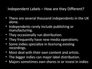 Independent Music Labels | PPT