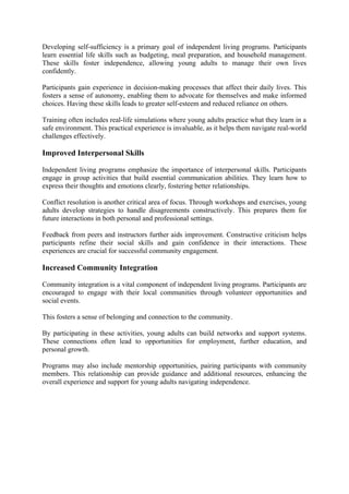 Independent Living Programs for Young Adults Essential Pathways to Self ...