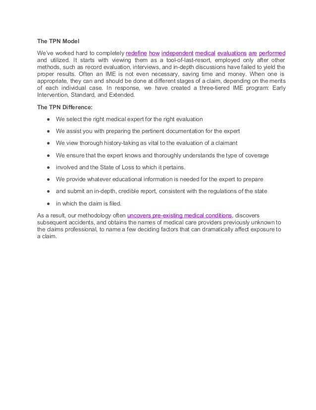 Independent Medical Evaluations IME