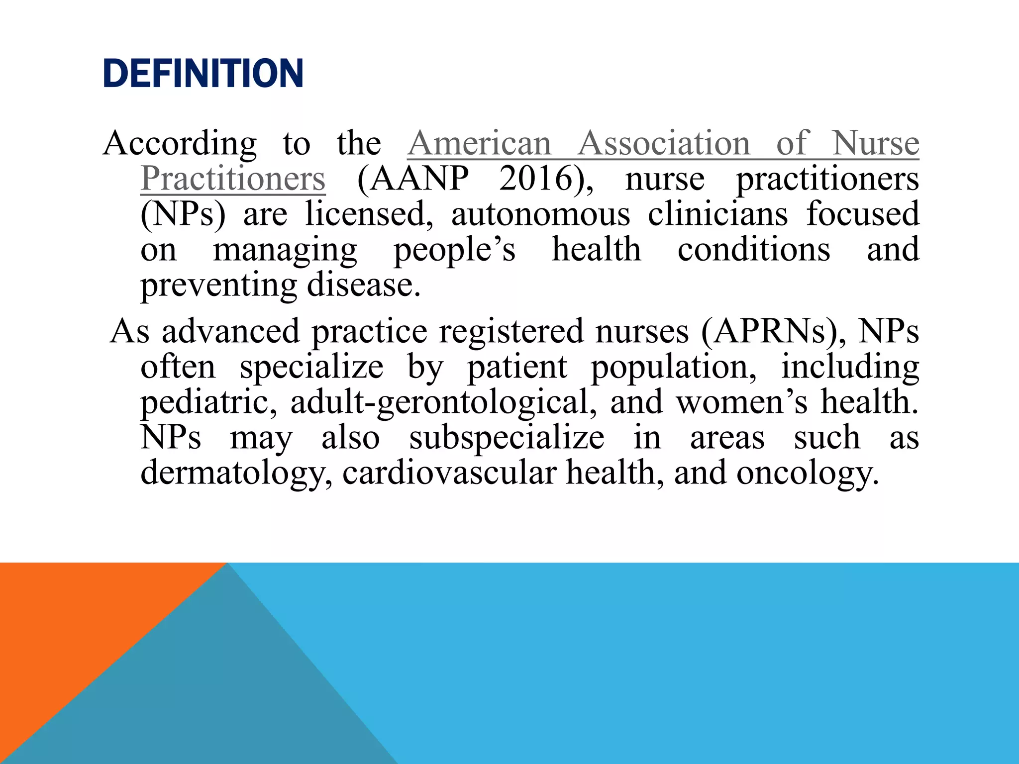 Independent Nurse Practitioner | PPTX