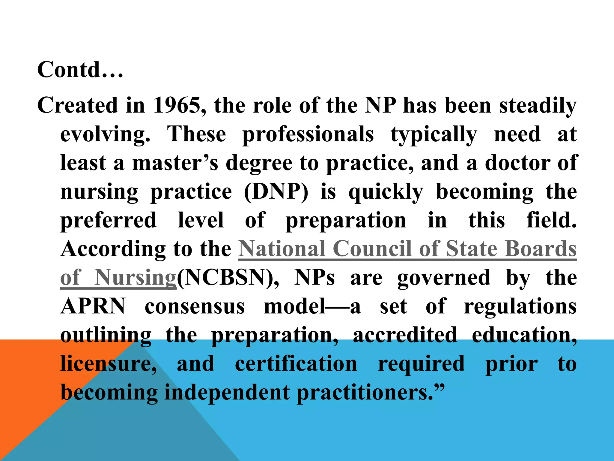 Independent Nurse Practitioner | PPTX