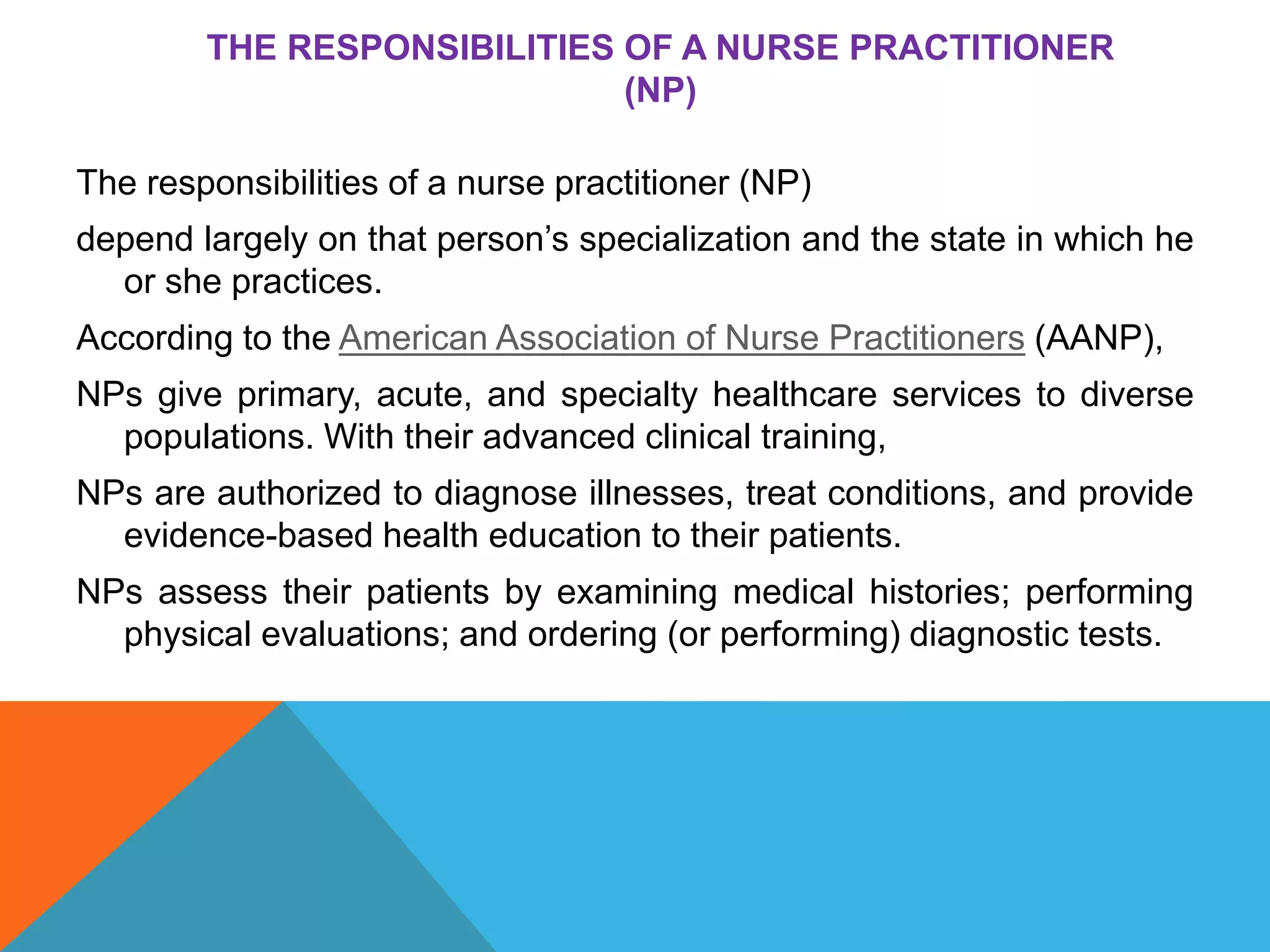 Independent Nurse Practitioner | PPTX